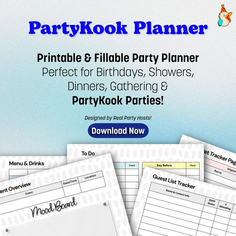 Printable Party Planner PDF Instant Download,party Planning Kit for ...