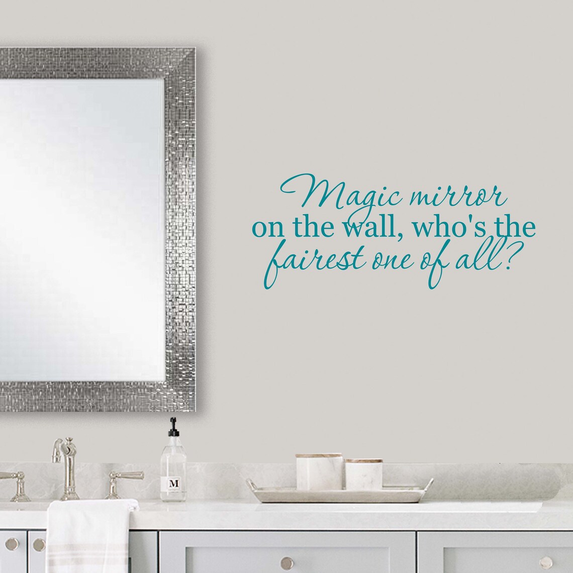 Bathroom Wall Decor Decal Sticker Magic Mirror on the Wall - Etsy