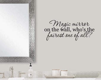 Mirror Mirror on the Wall Vinyl Wall Decal Quote Vinyl - Etsy