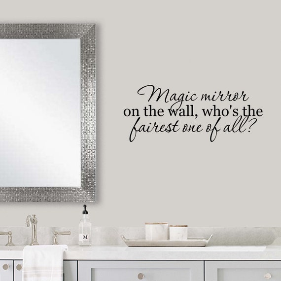 Bathroom Wall Decor Decal Sticker Magic Mirror on the Wall - Etsy