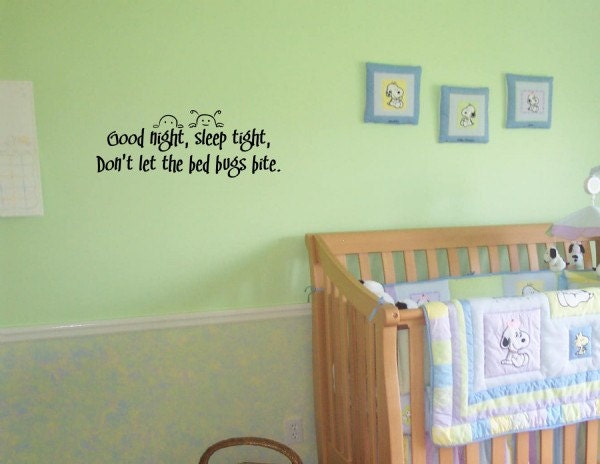 Good Night Sleep Tight Don't Let the Bed Bugs Bite Vinyl - Etsy