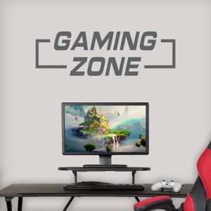 Gaming Zone Wall Decal Stickers Boys Gaming Room Decor Gaming Wall ...