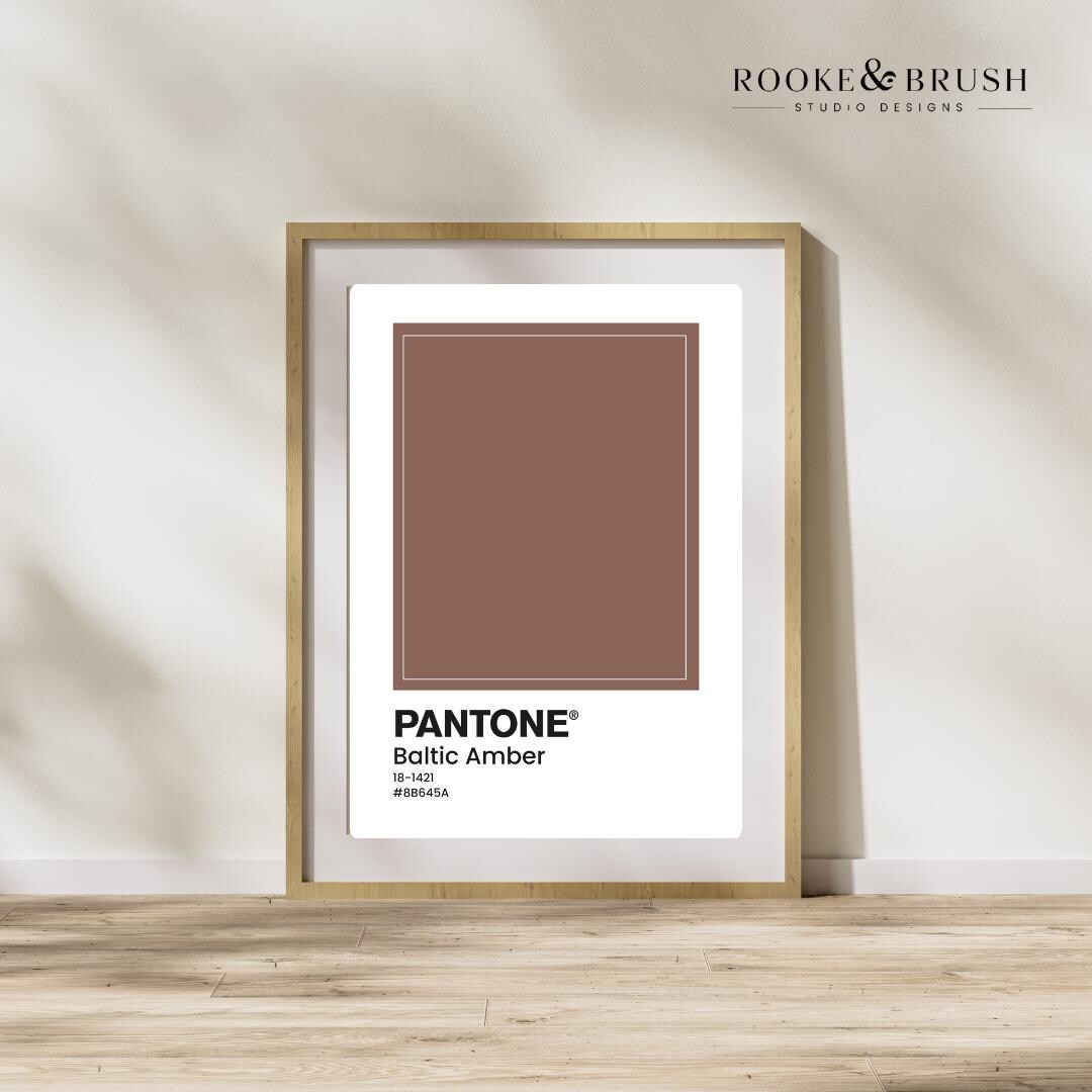 Pantone Colour Chart baltic Amber, Wall Art Print Digital Download, 10 ...