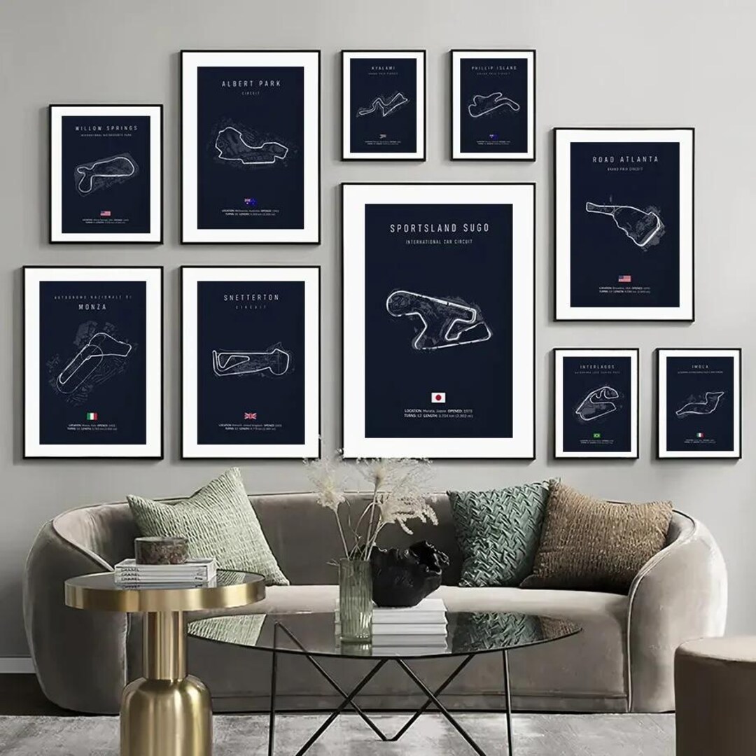 Poster Formula 1 2025 Tracks · Gift Idea · Grand Prix of Monaco Spa ...