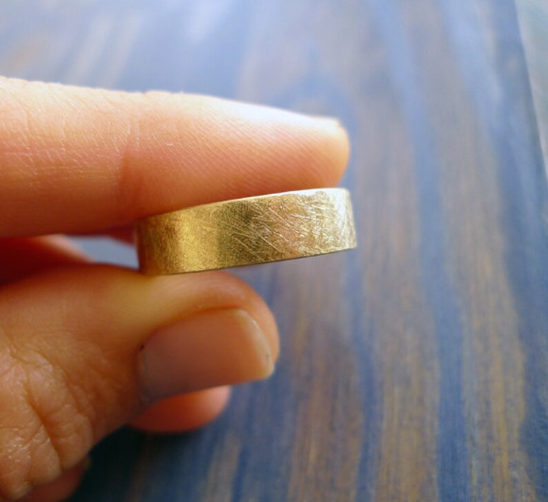 Rough and Gentle. Man 14K Gold Wedding Band. Unpolished Man - Etsy