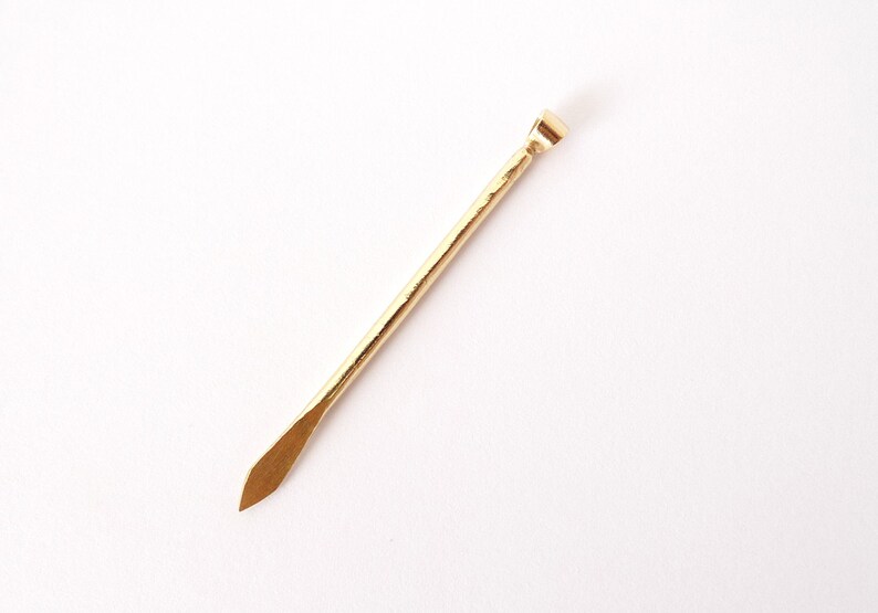 Sexy Unisex Toothpick. 9K Yellow Recycled Gold Rustic Real - Etsy