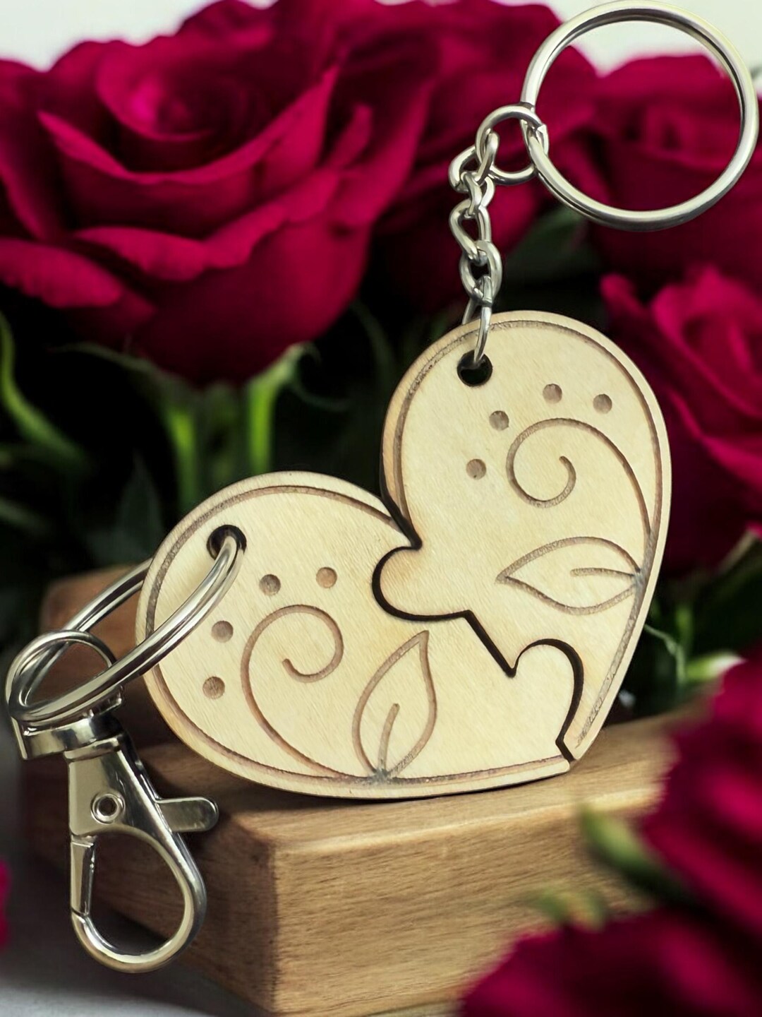 Interlocking Heart Keychains - Valentine's Gift for Couples and Friends ...
