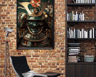 Steampunk Samurai Blueprint – Vintage Printable Poster, Mechanical ...