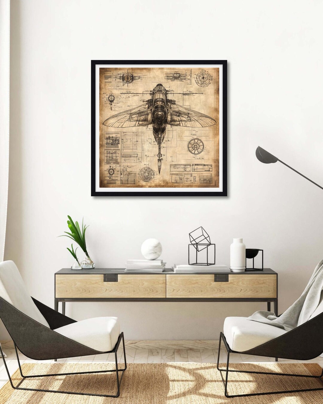 Steampunk Fly-inspired Airship – Printable Digital Poster Digital ...