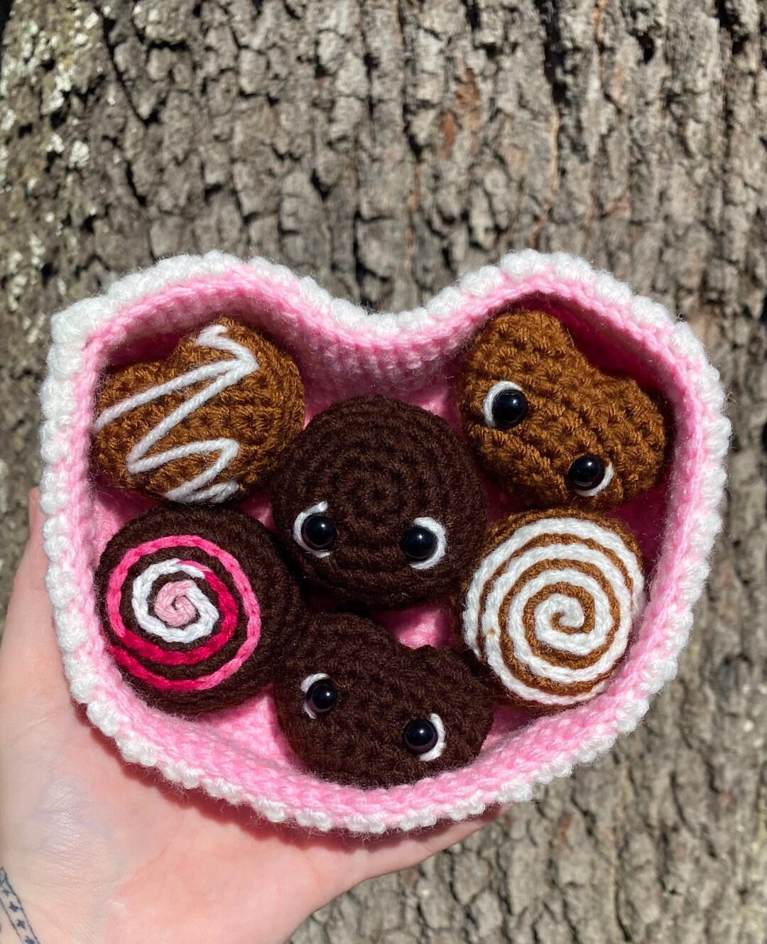 Crochet Heart Box of Chocolates - Etsy