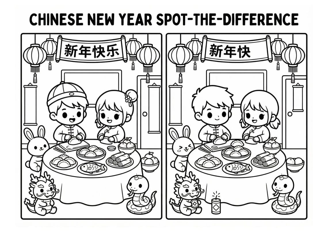 Cute Coloring Pages & Spot the Difference | 10 Cozy Printable ...