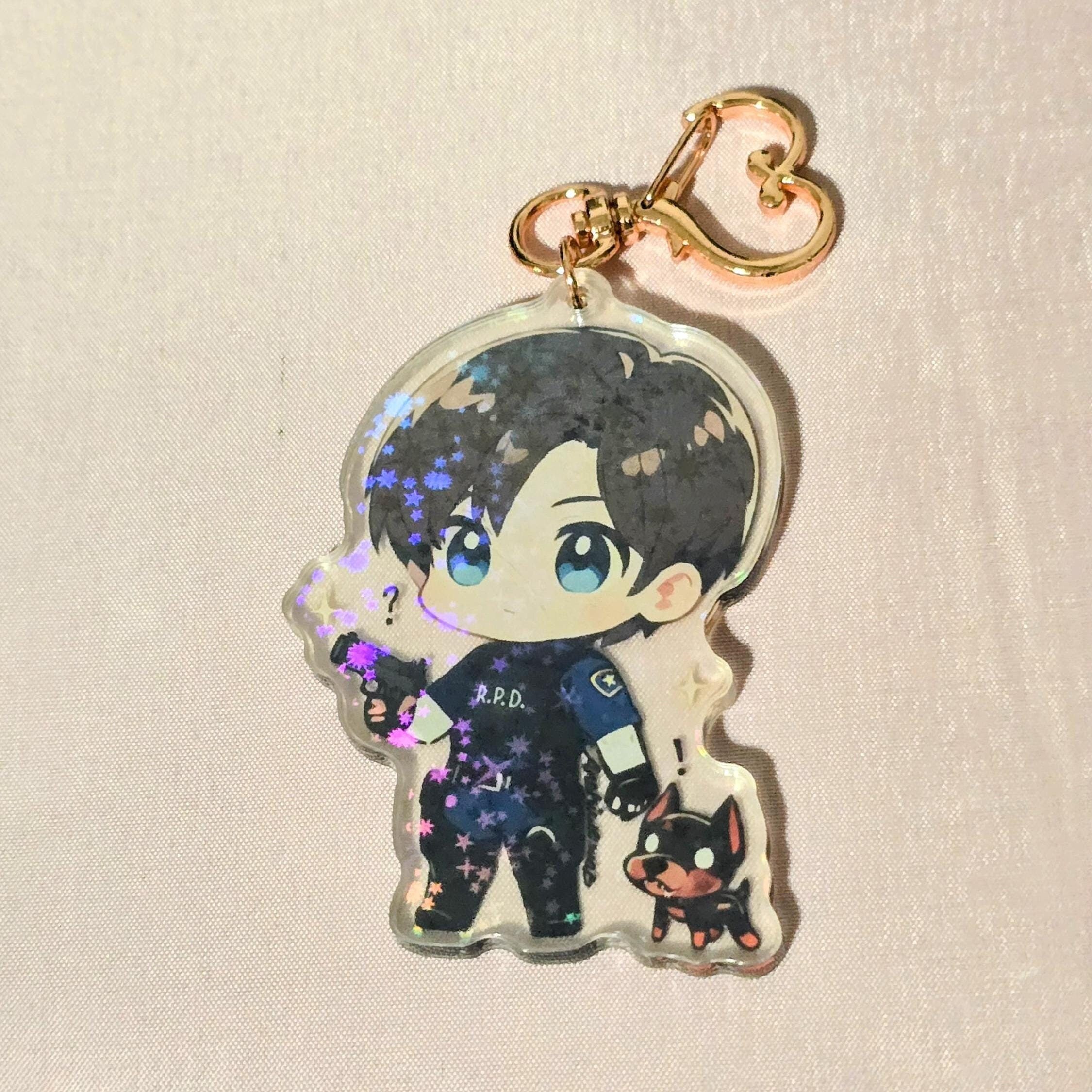 Leon Kenndy Resident Evil 1 2 3 4 Capcom Keychain Charm - Etsy