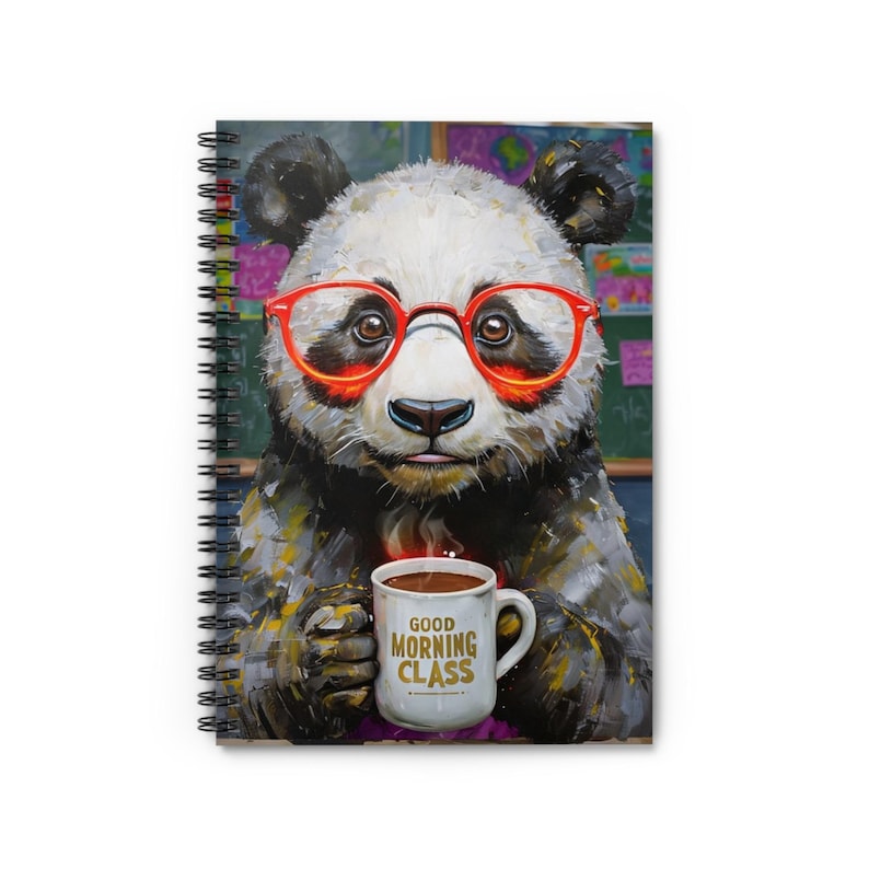 Cute Panda Spiral Notebook Good Morning Class, Bear Lover Gift, Teacher ...