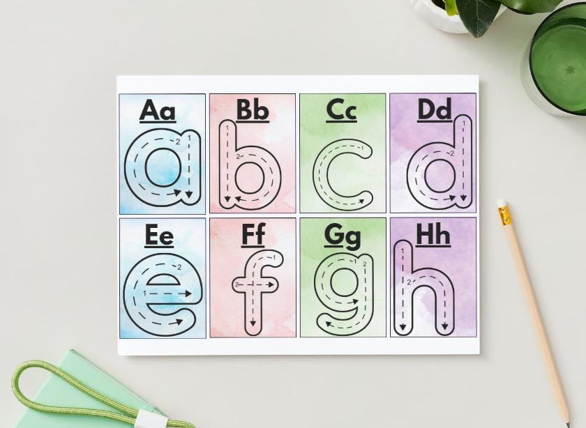Printable Alphabet Flash Cards for Kids | 96 Educational Cards With ...