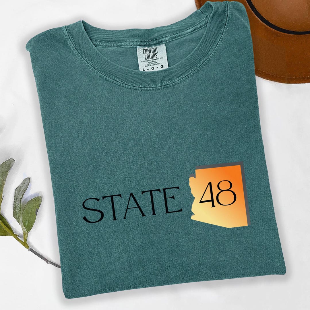 State 48 Arizona T-shirt - Unisex Garment-dyed Tee, Southwest Desert ...