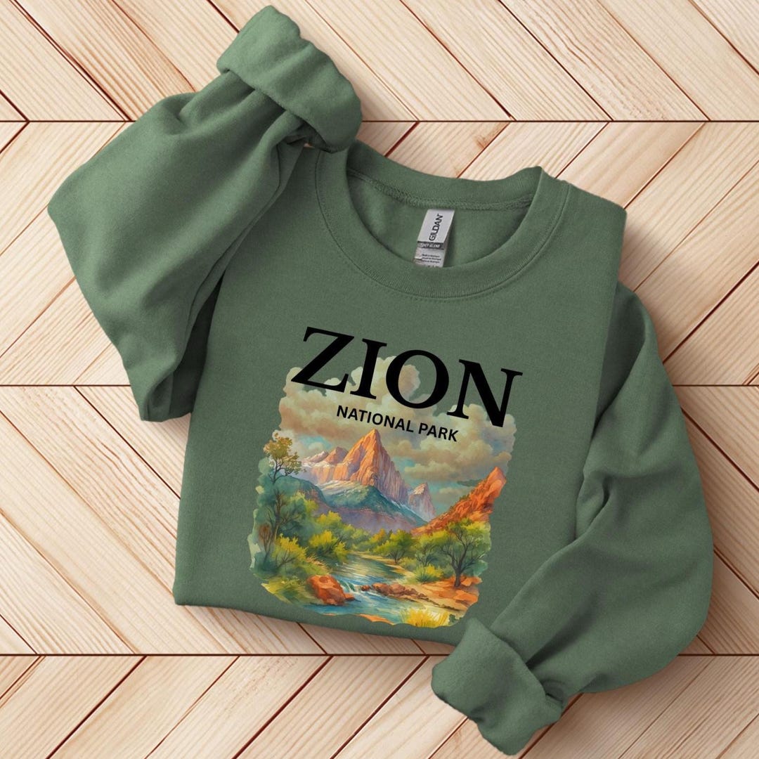 Zion National Park Sweatshirt, Nature Lover Gift, Outdoor Adventure ...