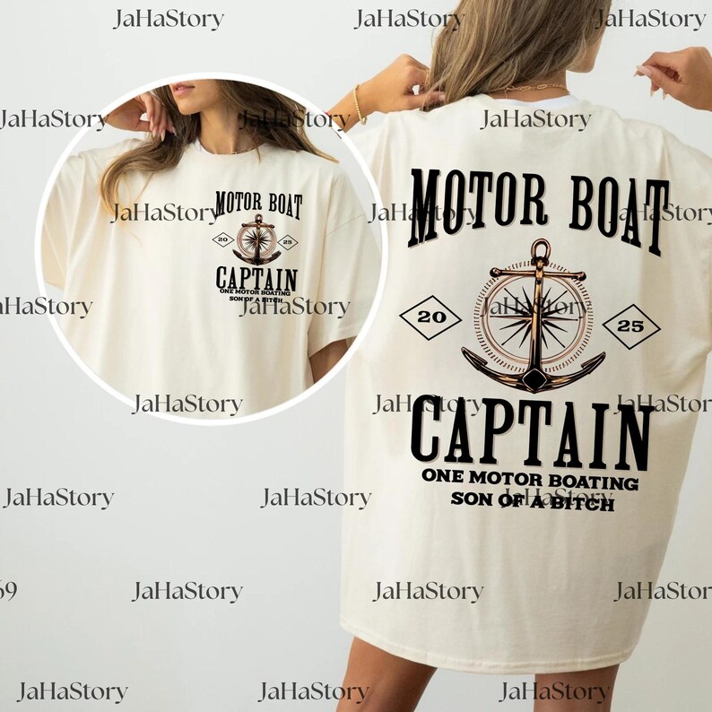 Motor Boat Captain PNG, Nautical Humor Digital Design, Vintage Boating ...