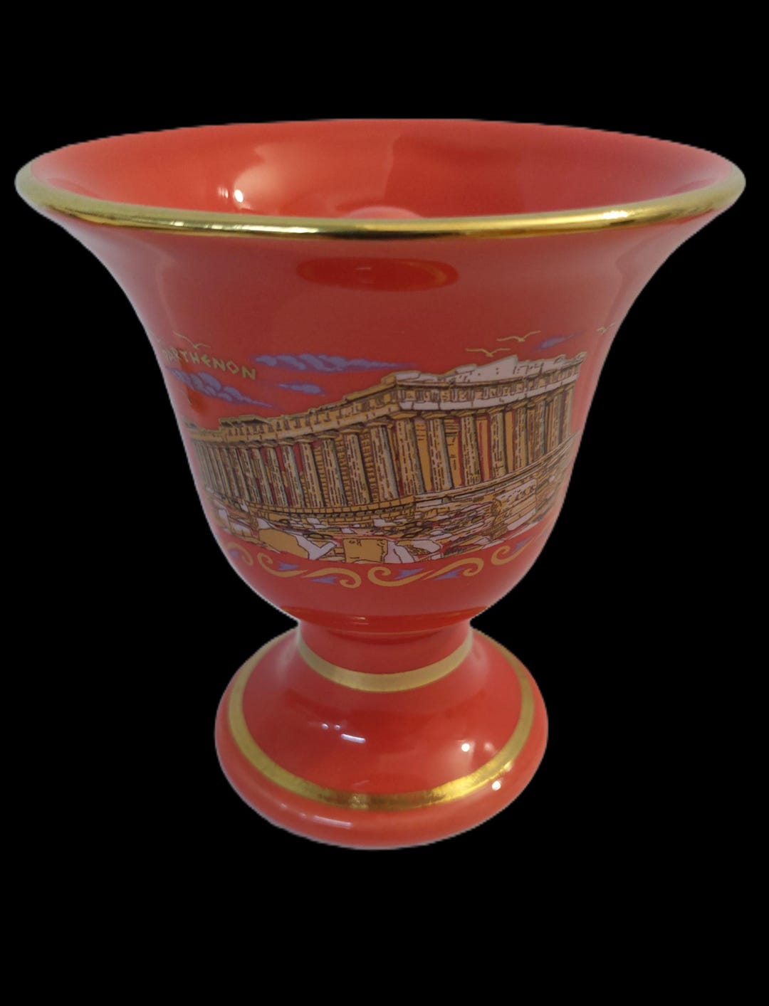 Pythagorean Cup With Parthenon Acropolis Theme Red Fair Cup - Etsy