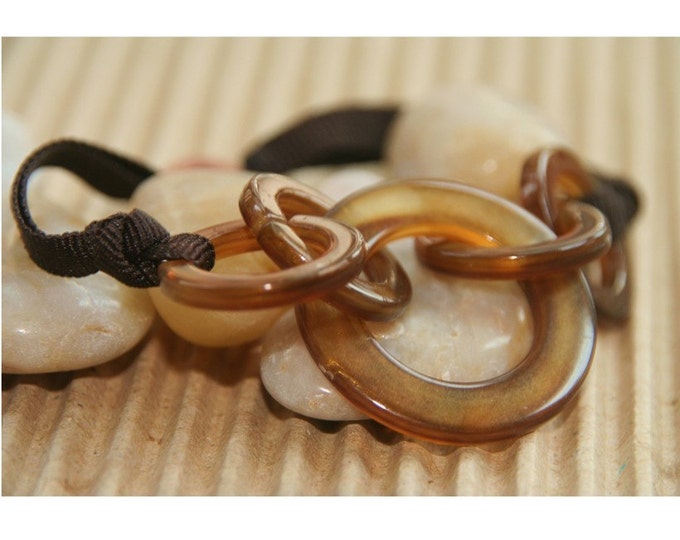 Retro Mock Tortoise Shell Chain Link Bracelet - Etsy