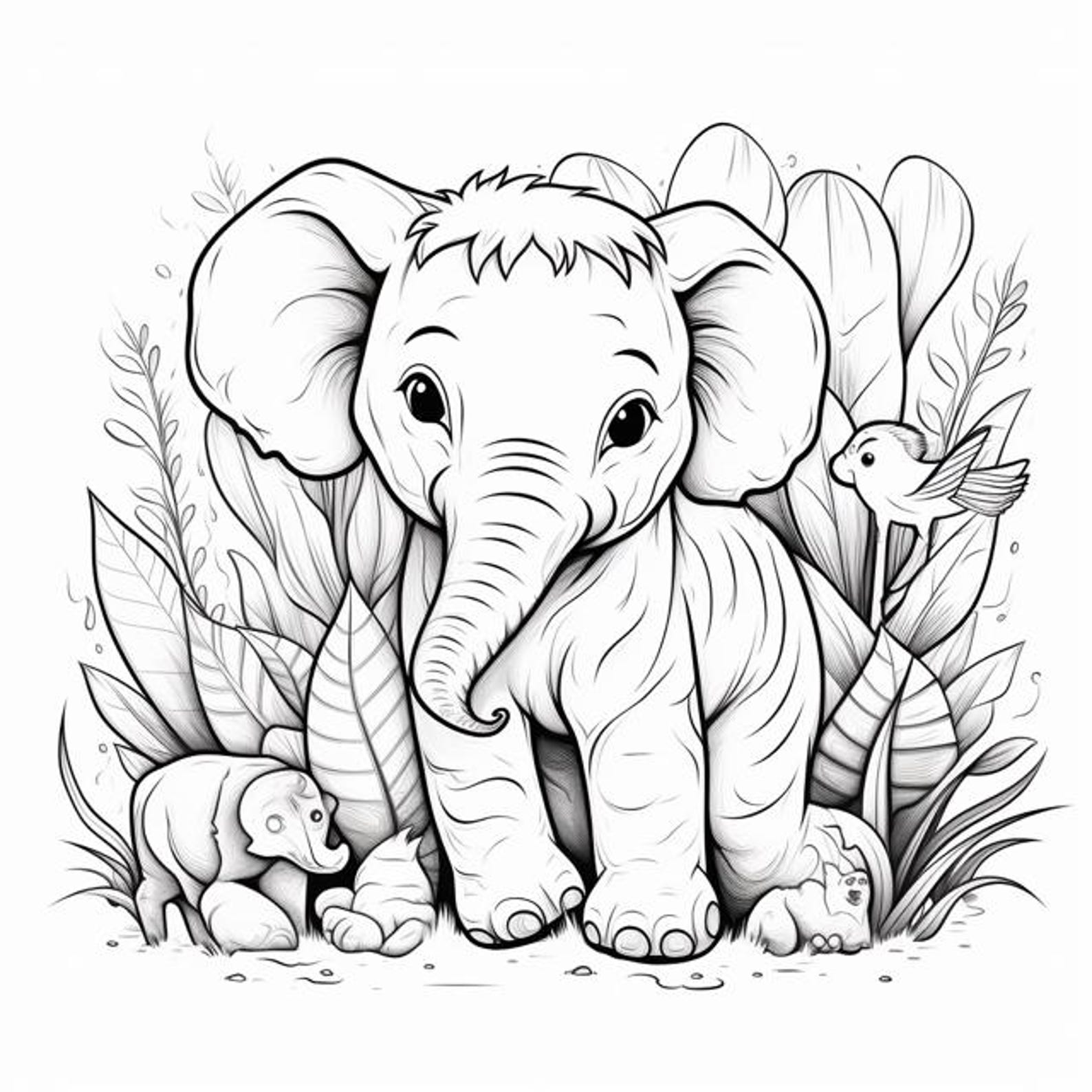 Jungle Friends Coloring Pack – 10 Fun Animal Printables for Kids - Etsy