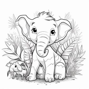 Jungle Friends Coloring Pack – 10 Fun Animal Printables for Kids - Etsy