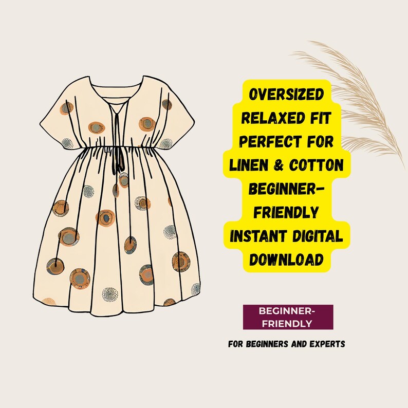 Boho Layered Dress Sewing Pattern | Linen-friendly Tunic Style | PDF - Etsy
