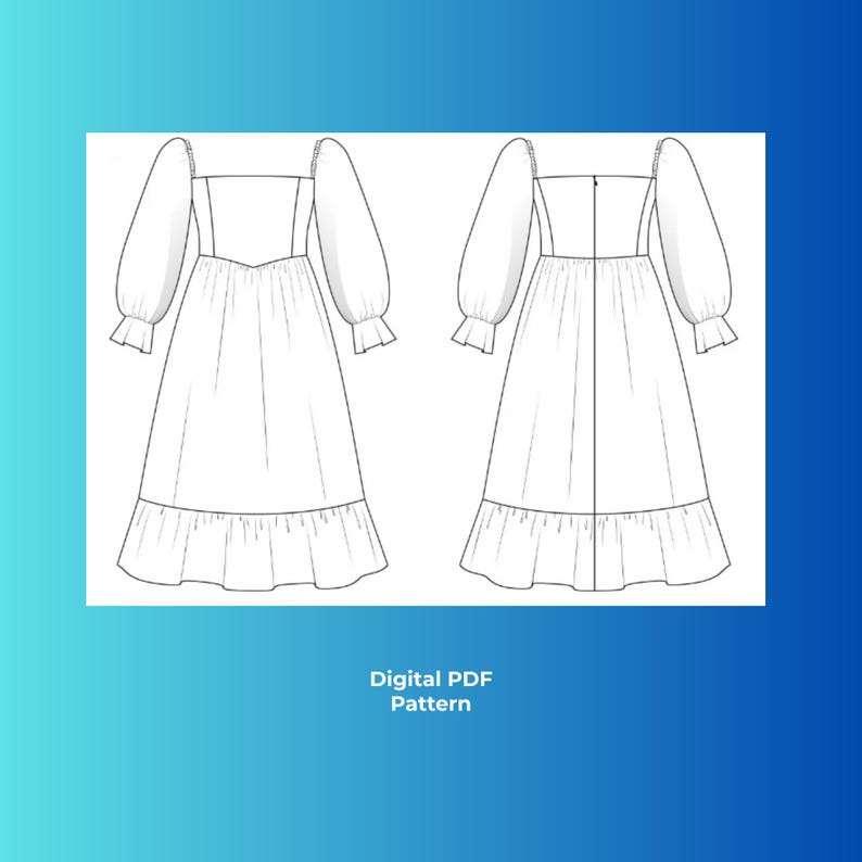 Boho Chic Ruffle Dress Sewing Pattern: Girls Holiday Dress (PDF) - Etsy