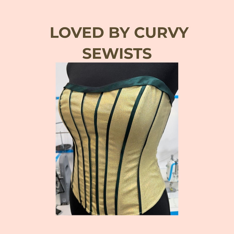 Plus Size Corset Sewing Pattern PDF Curvy Bustier Tutorial US 14W-32W ...