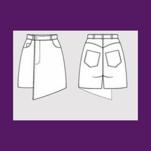 Wrap Skort Sewing Pattern PDF With Pockets (EU 40 / US 12) - Etsy