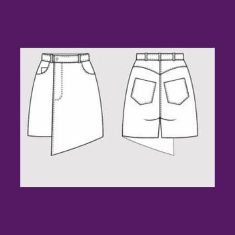 Wrap Skort Sewing Pattern PDF With Pockets (EU 40 / US 12) - Etsy