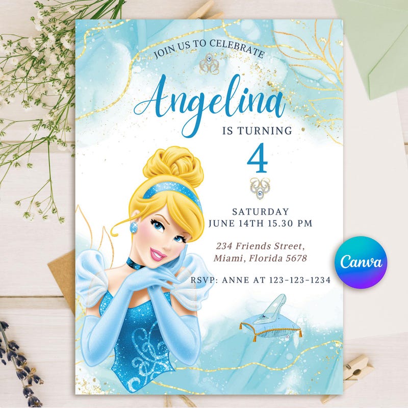 Cinderella Canva Template - Etsy