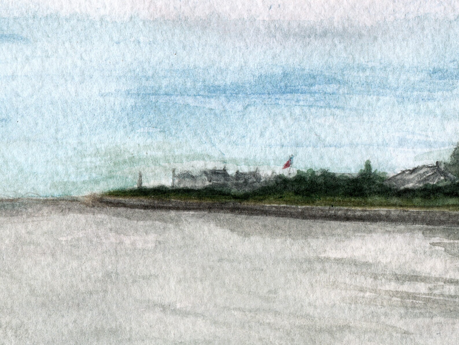 Art Print Fire Island Bay Scene Watercolor of Saltaire - Etsy