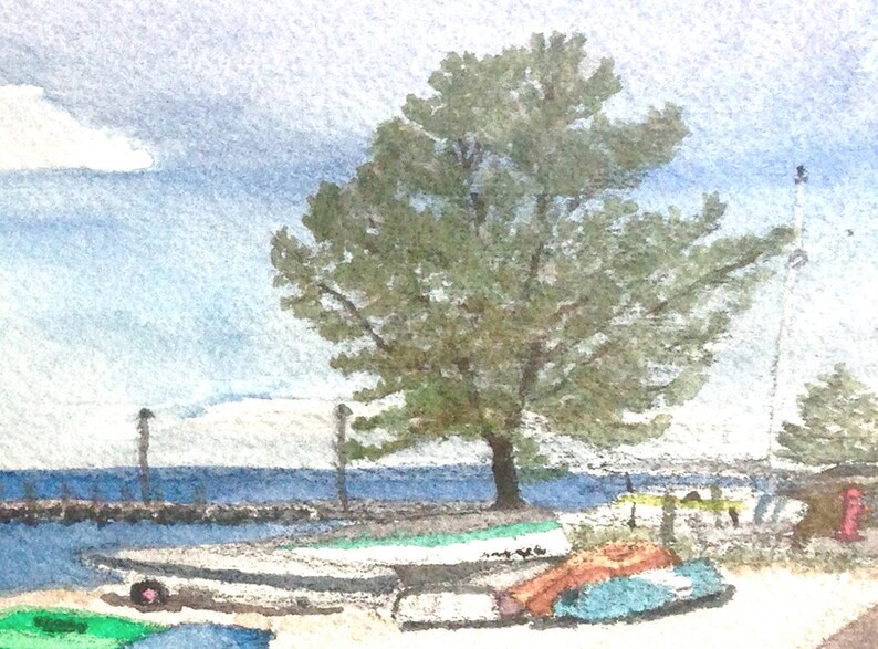 Art Print Fire Island Colorful Kayaks Watercolor of Saltaire - Etsy