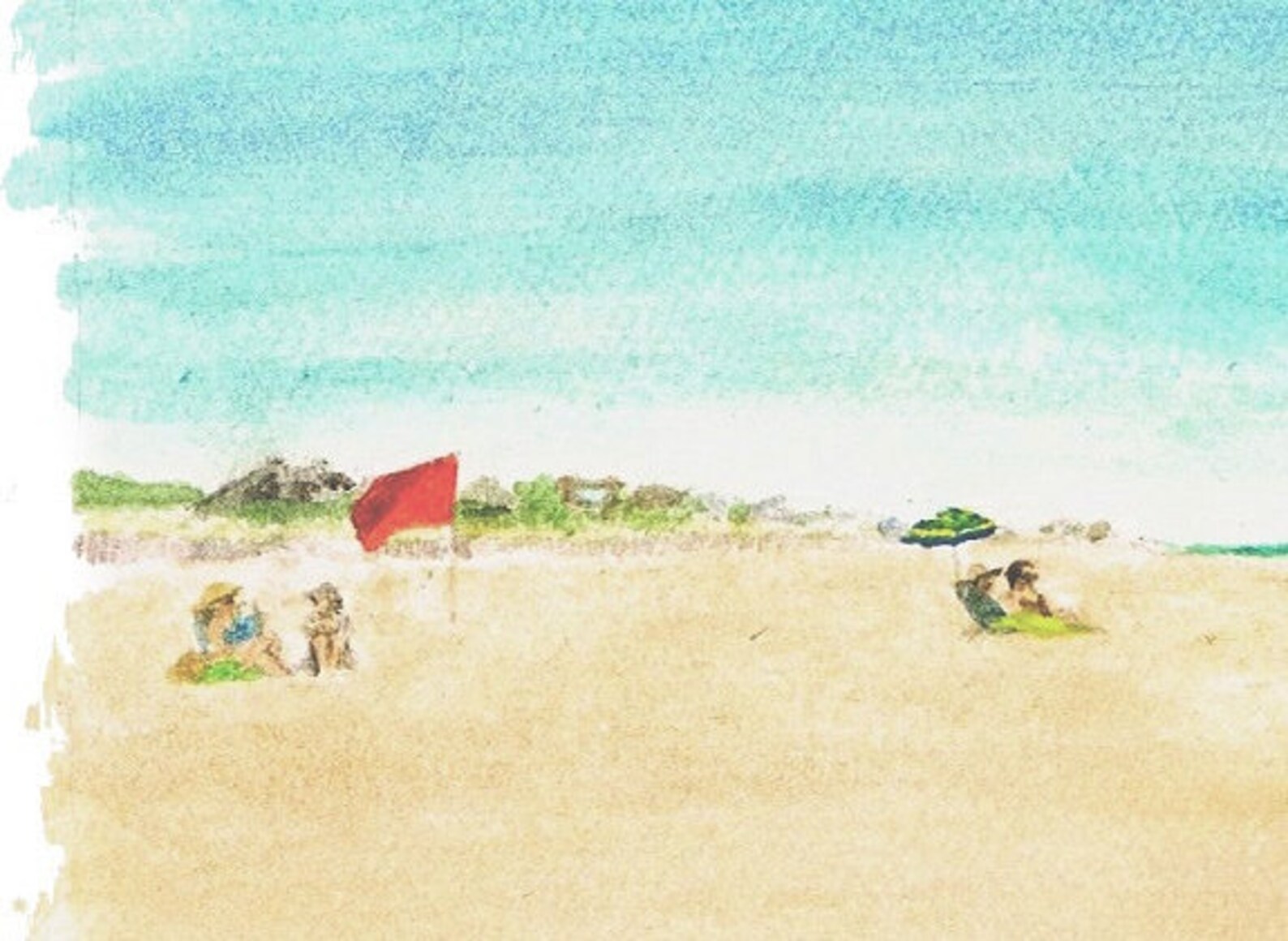 Set of Four Framed Prints Watercolor Paintings Fire Island - Etsy