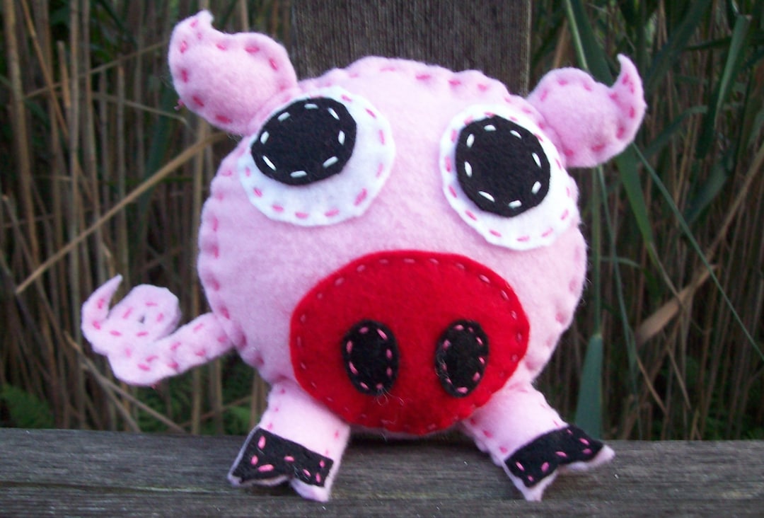 Super-easy Stuffed Animal Pattern Baby Pig Downloadable PDF Sewing ...