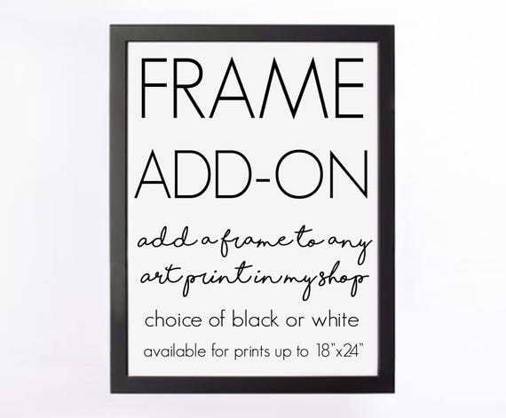 Frame Add-on for Art Prints - Etsy