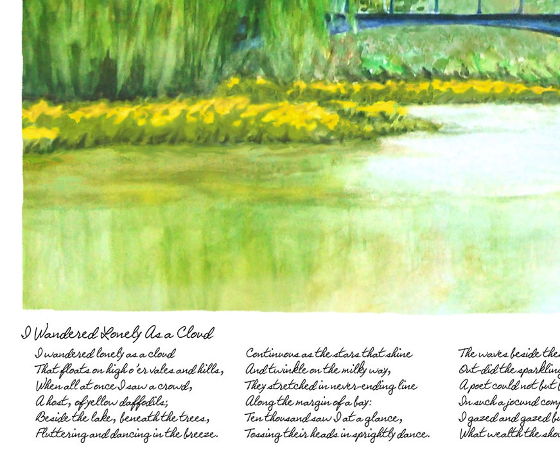 Special Occasion Present Poem & Painting... "i Wandered Lonely as a ...