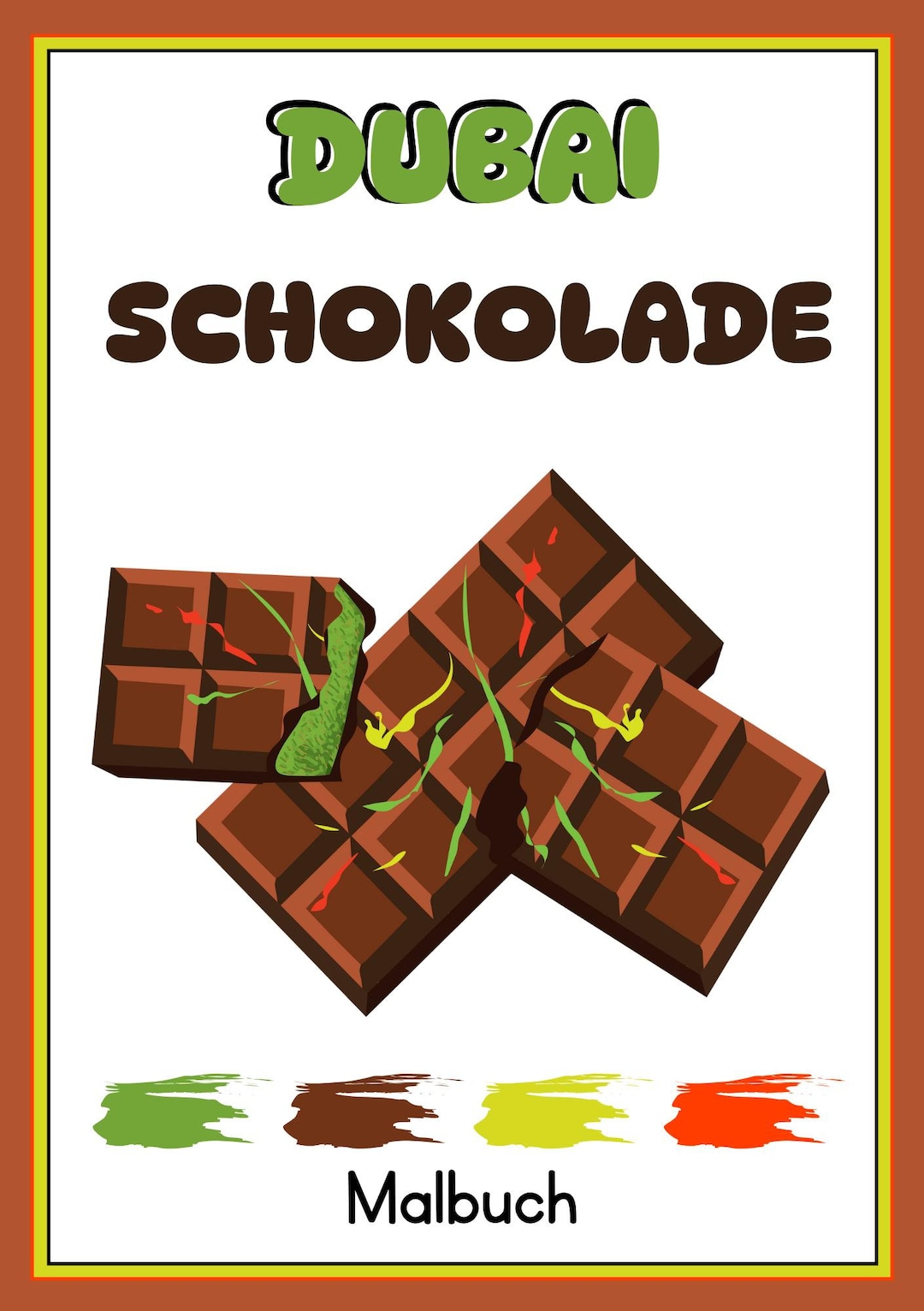 Dubai Chocolate Coloring Book - Etsy