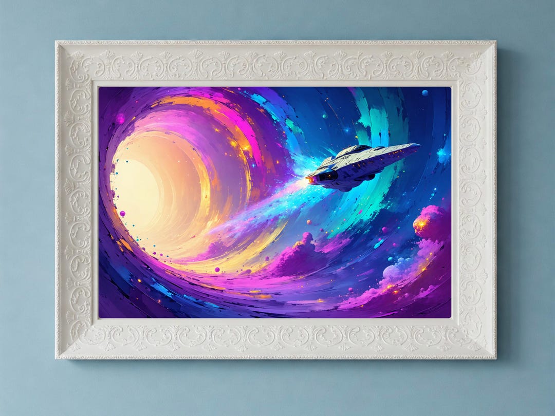 Wormhole Jump | 4K | Sci-fi Art Print | Home Decor | Wall Art | Wall ...