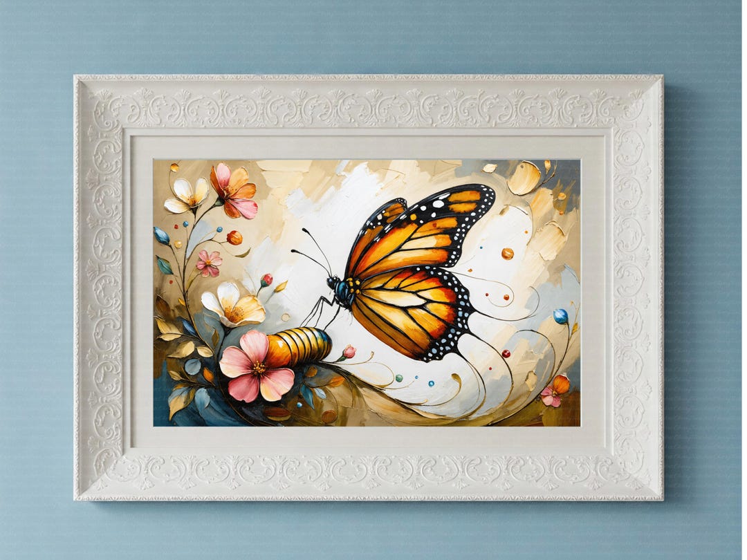 Metamorphosis | 4K | Bird Art Print | Home Decor | Wall Art | Butterfly ...