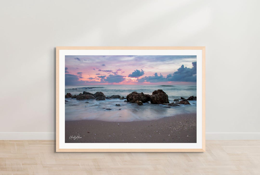 Venice FL Beach Sunset Print | Coastal Wall Art | Ocean Photography ...