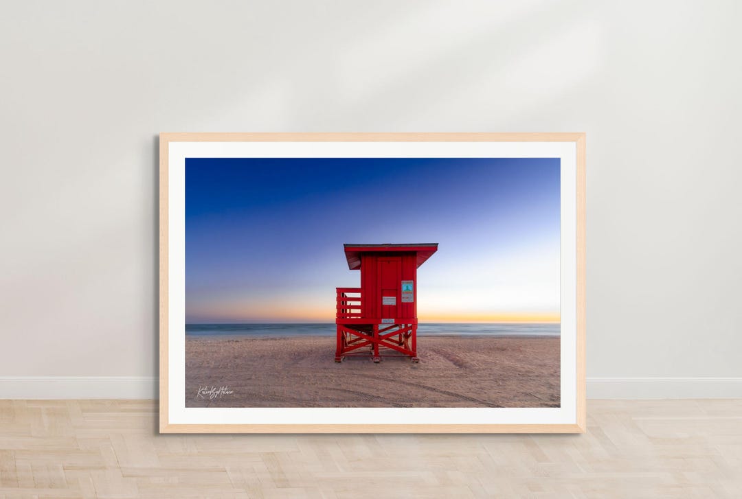 Siesta Key Beach Wall Art | Sunset Photography Print | Lifeguard Stand ...