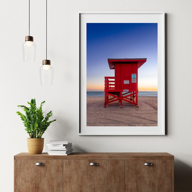Siesta Key Beach Wall Art | Sunset Photography Print | Lifeguard Stand ...