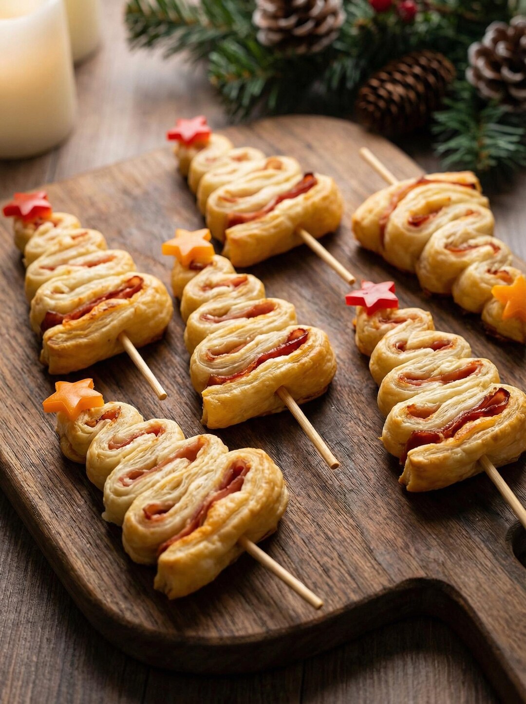 MIGLIORE RICETTA per spiedini di pasta sfoglia per albero di Natale ...
