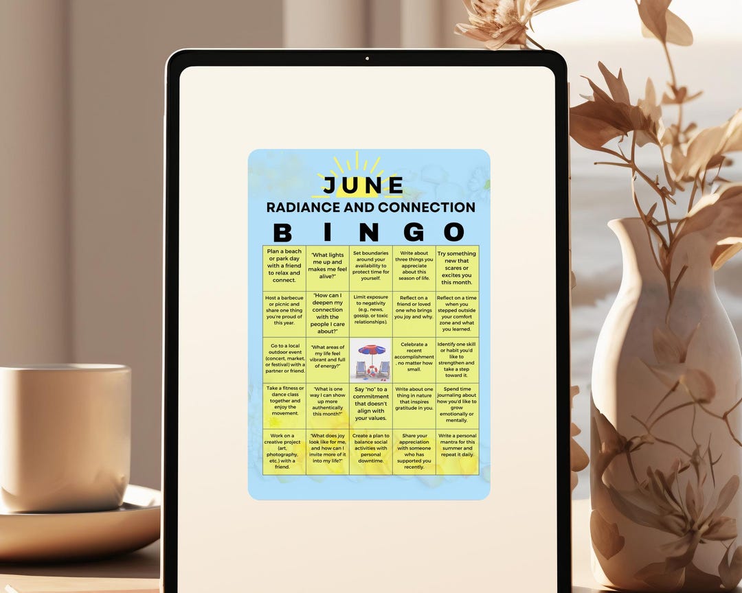 June Bingo Card, 2025 Bingo Printable Card, June Bingo Card, New Year ...