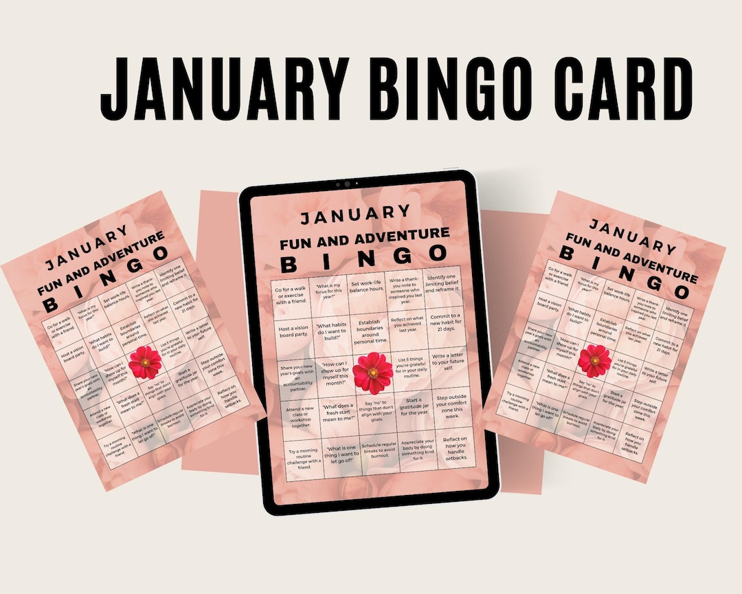 2025 Bingo Card, January Bingo Card, New Year Goals, Vision Board, 2025 ...