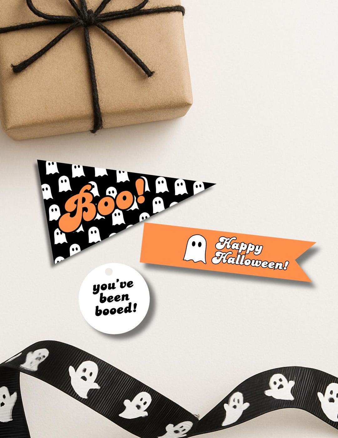 You've Been Booed Kit | Halloween Boo Tags | Halloween Pennants - Etsy