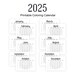 2025 Mandala Printable Coloring Calendar - Etsy