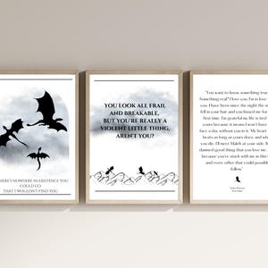 Fourth Wing Dragons Art Print Xaden Riorson Book Quote Digital