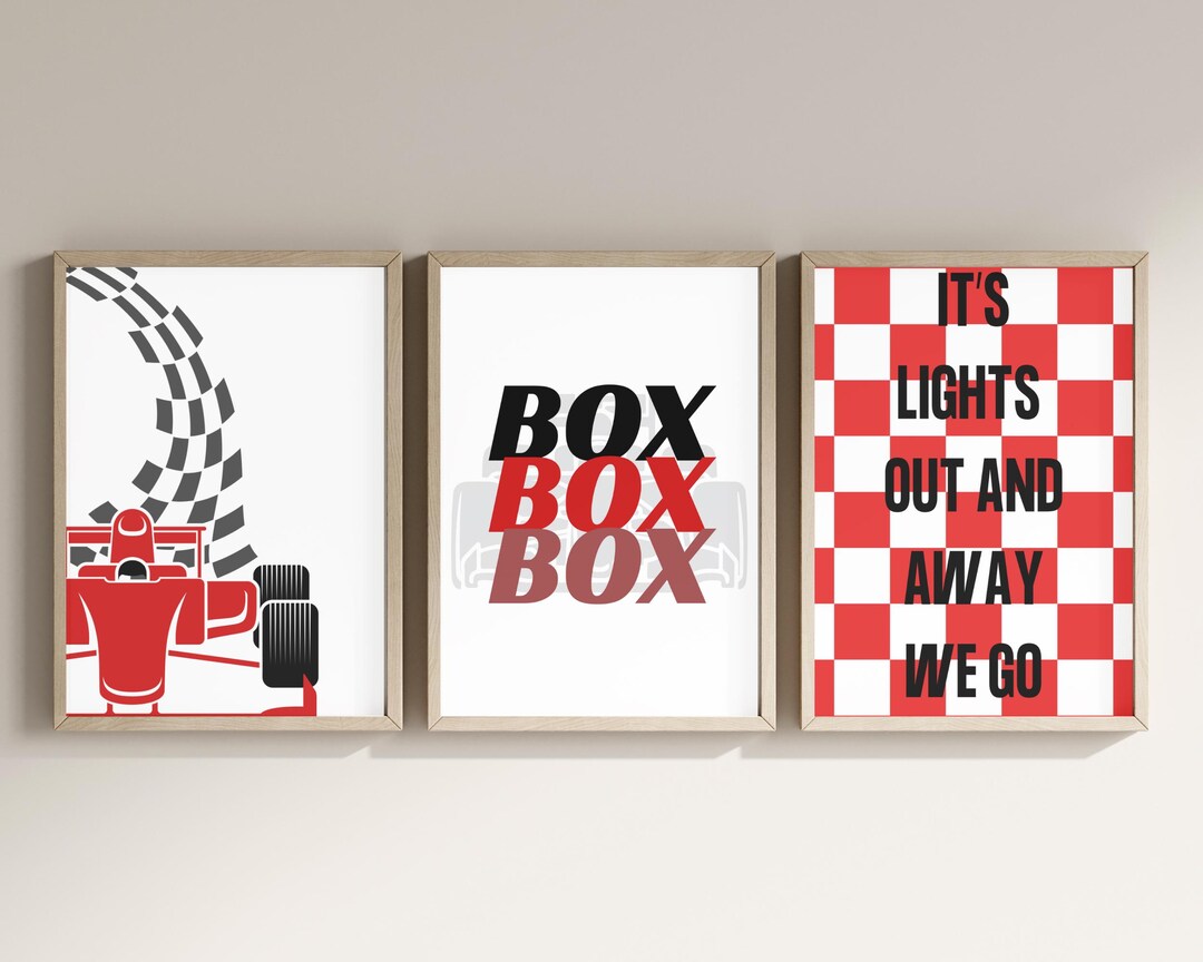 Formula 1 Wall Art Print Poster Set F1 Prints Posters Monaco Ferrari ...